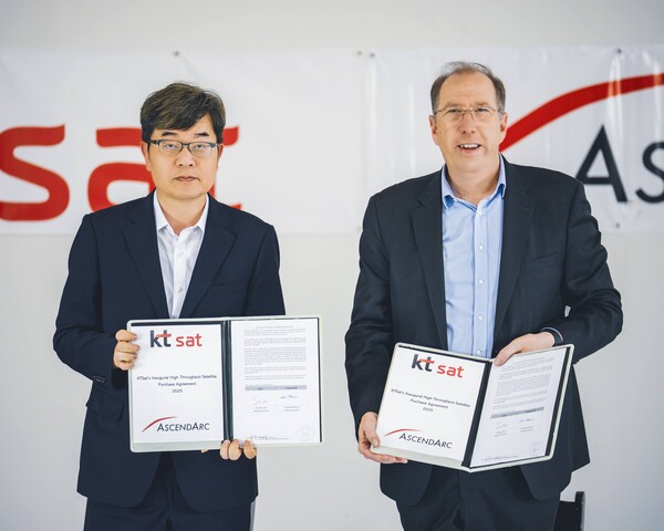 KT SAT, 美아센다크와 차세대 고용량 위성 제작 계약 체결 - 포인트경제